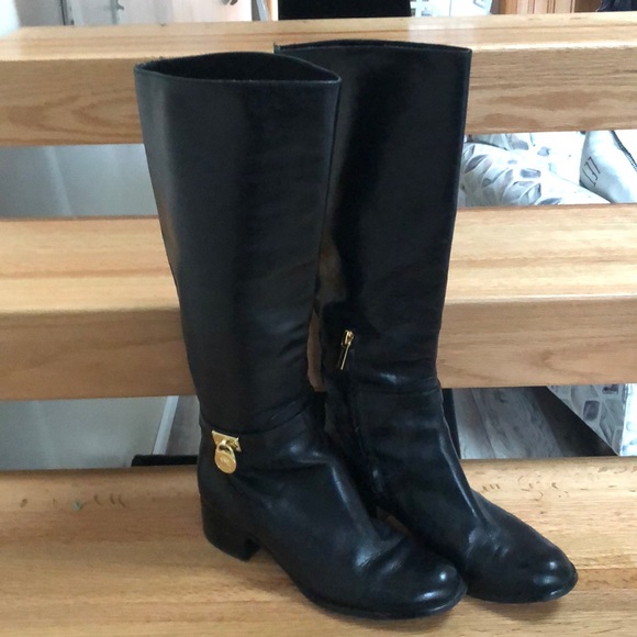 MICHAEL Michael Kors | Shoes | Michael Kors Black Leather Boots | Poshmark